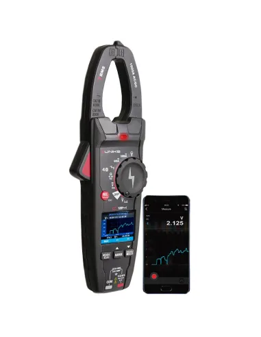 Uniks Clamp Meter Bluetooth AC/DC1000A Data Logger C124 | Elettroclick