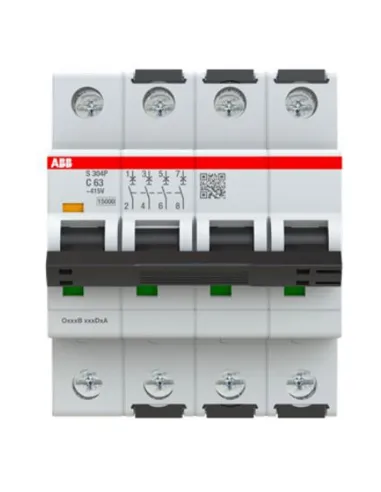 Abb 4P 63A 15KA C 4M S304P circuit breaker | Elettroclick