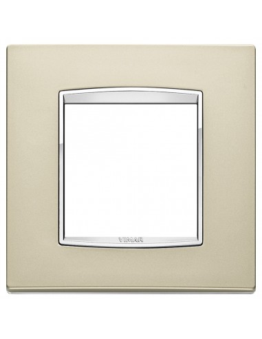 Vimar 20642.C22 Eikon Chrome - placca 2 moduli nichel satinato ...