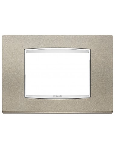 Vimar 20653.C14 Eikon Chrome | SALE 3-module plate titanium matt