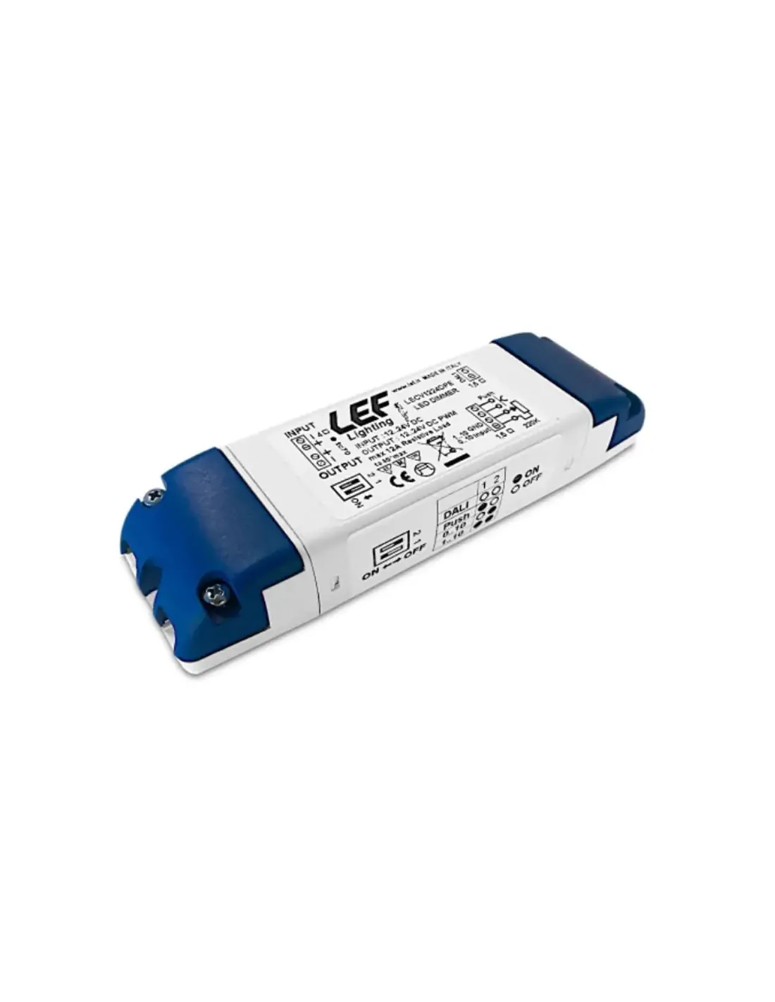 Dimmer for LED LEF 12-24VDC with button and Dali LECV1224DPE | Elettroclick