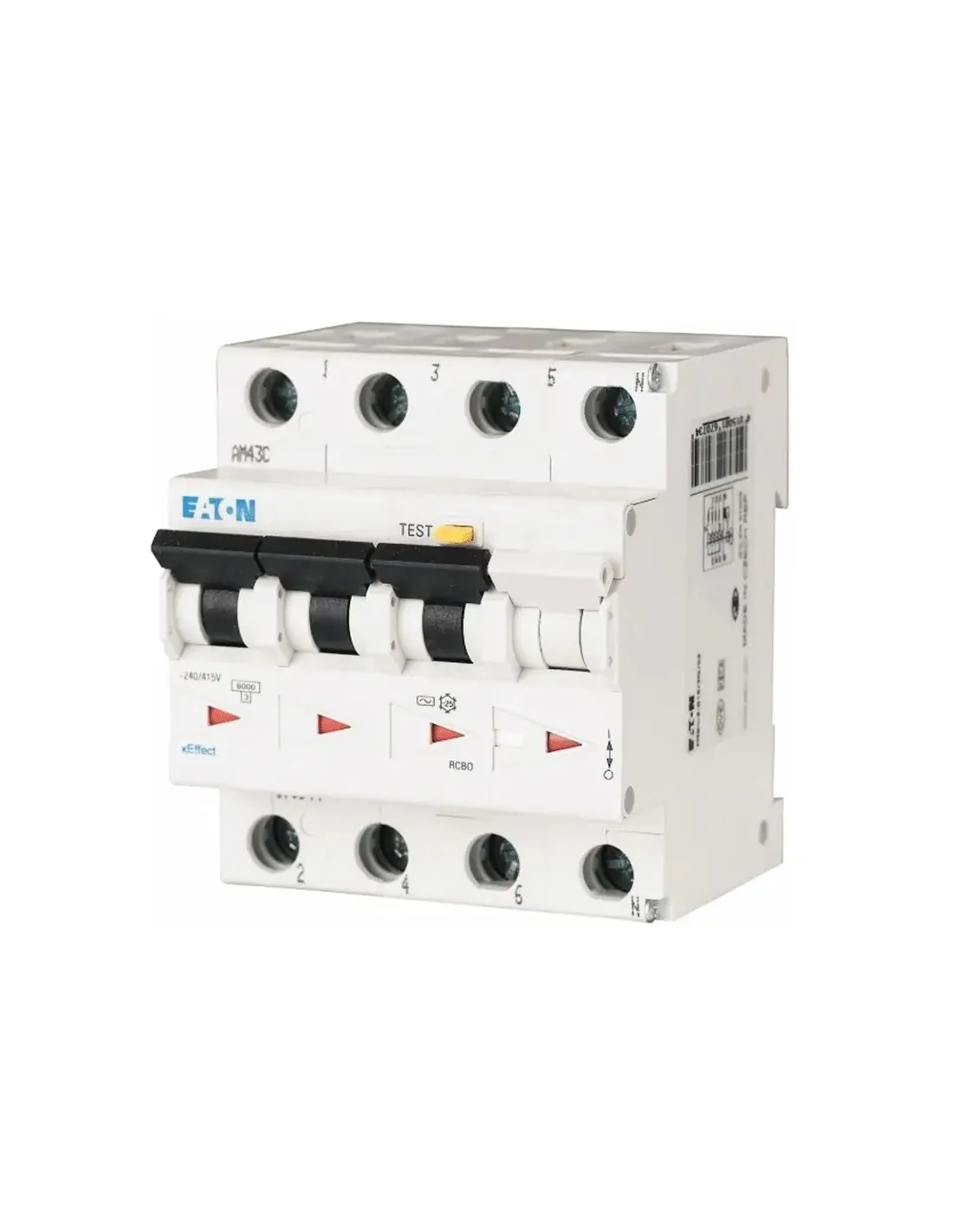 Eaton 20A 3P+T Curve C 30Ma 4500ka Magnetothermal Differential Switch ...