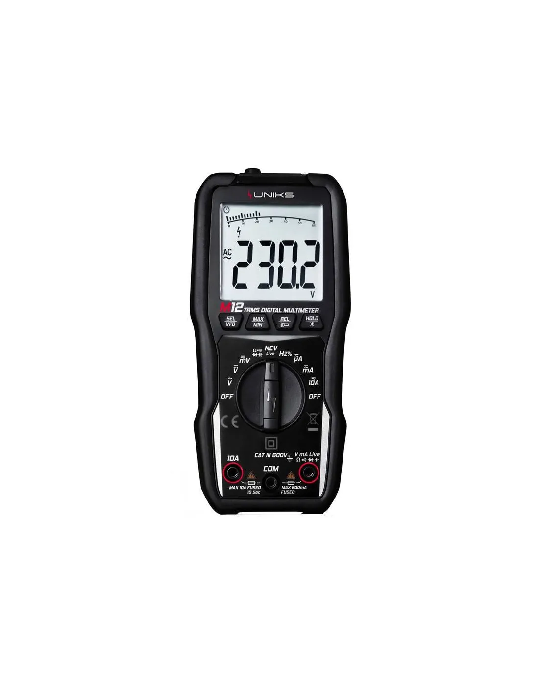 Multimetro automatico TRMS Uniks 600V 10A CAT III M12 | Elettroclick