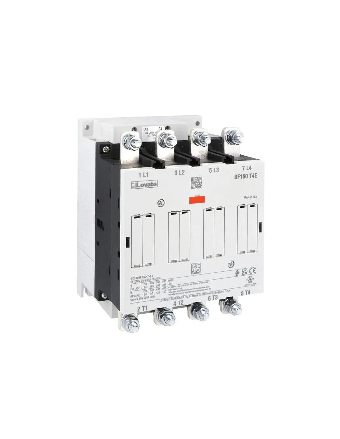 Lovato 250A 4P AC1 100-250VAC/DC BF160T4E230 4-pole contactor ...