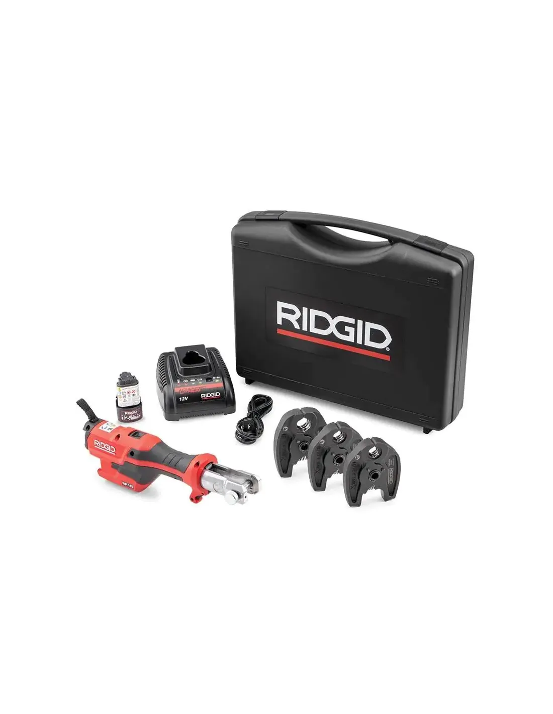 Ridgid RP 115 15kN Battery-Powered Micro Press with 3 Jaws 16-20-26 ...