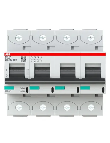 Abb 4P 100A 50KA C S804P 6M S804PC100 circuit breaker | Elettroclick