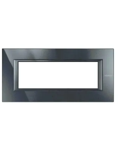 Plaque Bticino Axolute 6 modules monochrome anthracite HA4806HS ...