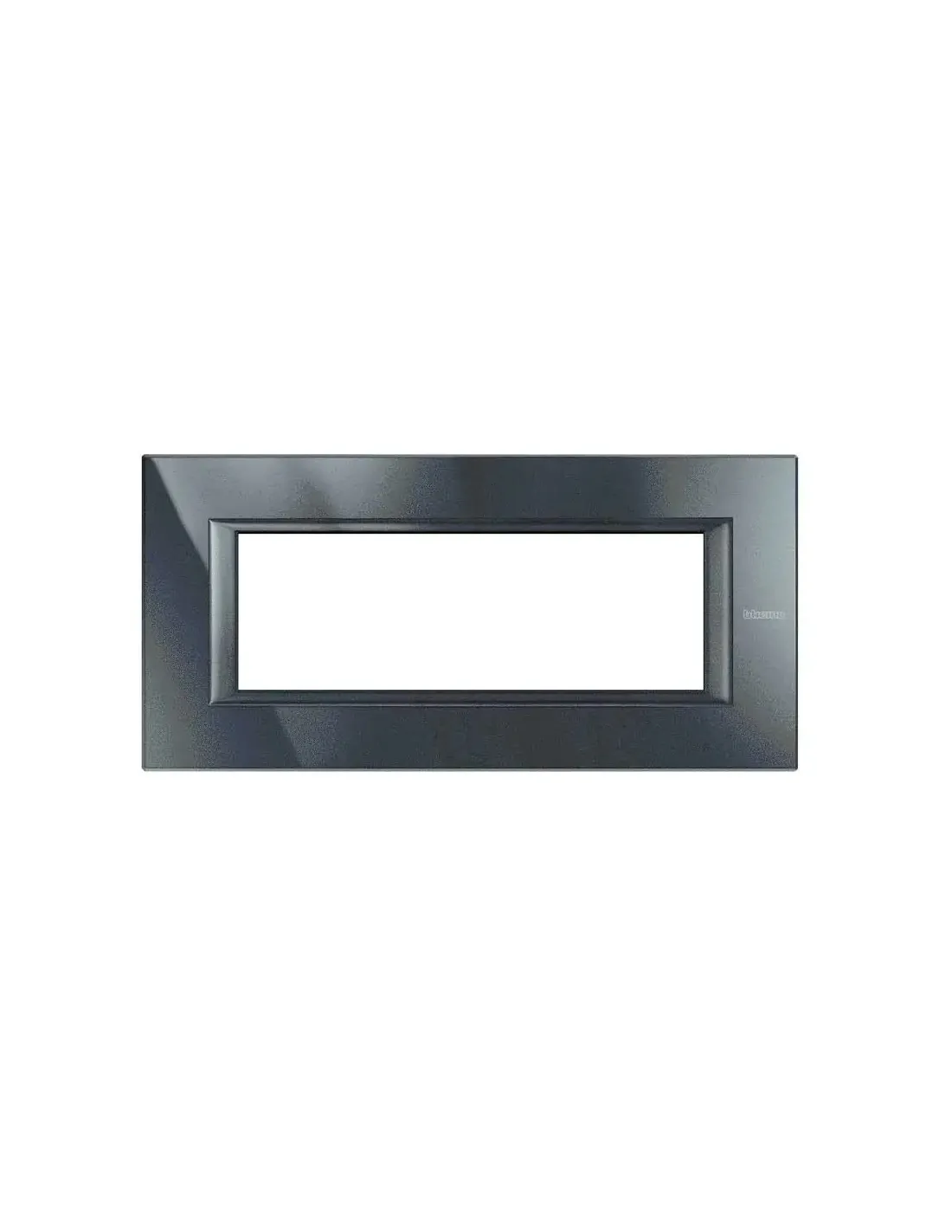 Plaque Bticino Axolute 6 modules monochrome anthracite HA4806HS ...