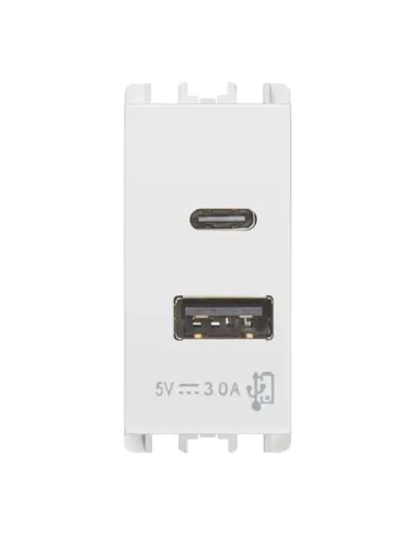 Urmet Simon Nea USB socket with 2 front USB outputs 5V 3A White 10331.B ...
