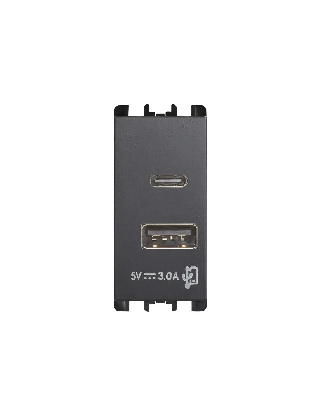 Urmet Simon Nea USB socket with 2 front USB outputs 5V 3A Anthracite ...