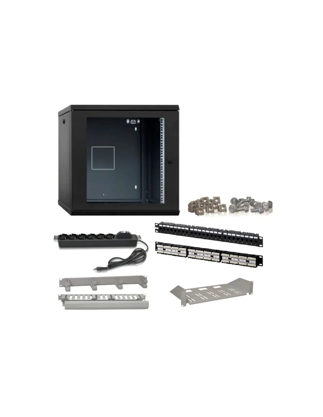 6 Unit CAT6 UTP Rack Frame Kit with 24 Port Panel 10001 | Elettroclick