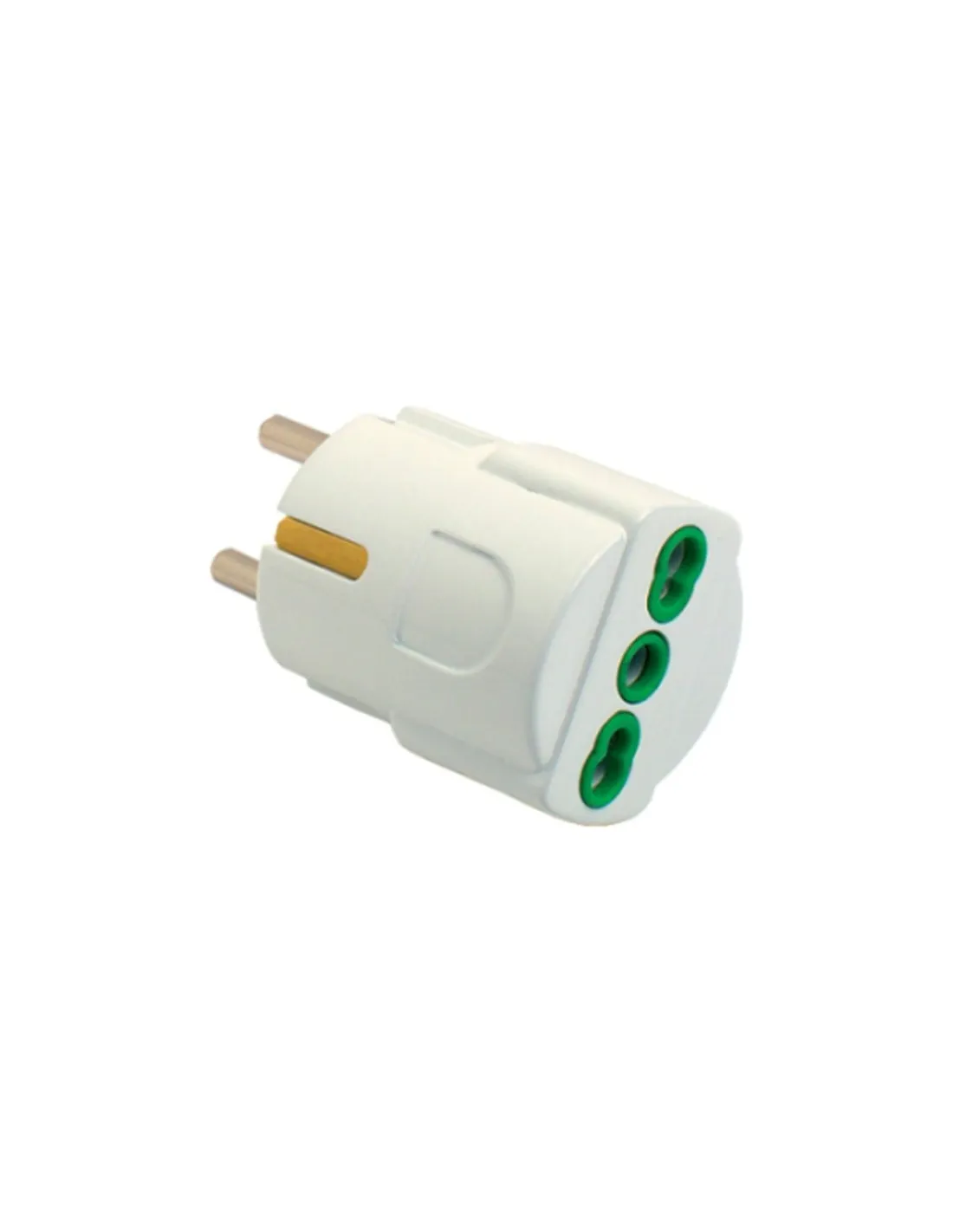 Fanton adapter Unel schuko plug and white two-way socket 81090 ...
