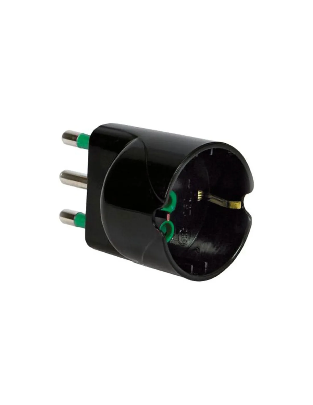 Fanton adapter 16A plug to 16A 2P+T Schuko socket 82611-E | Elettroclick