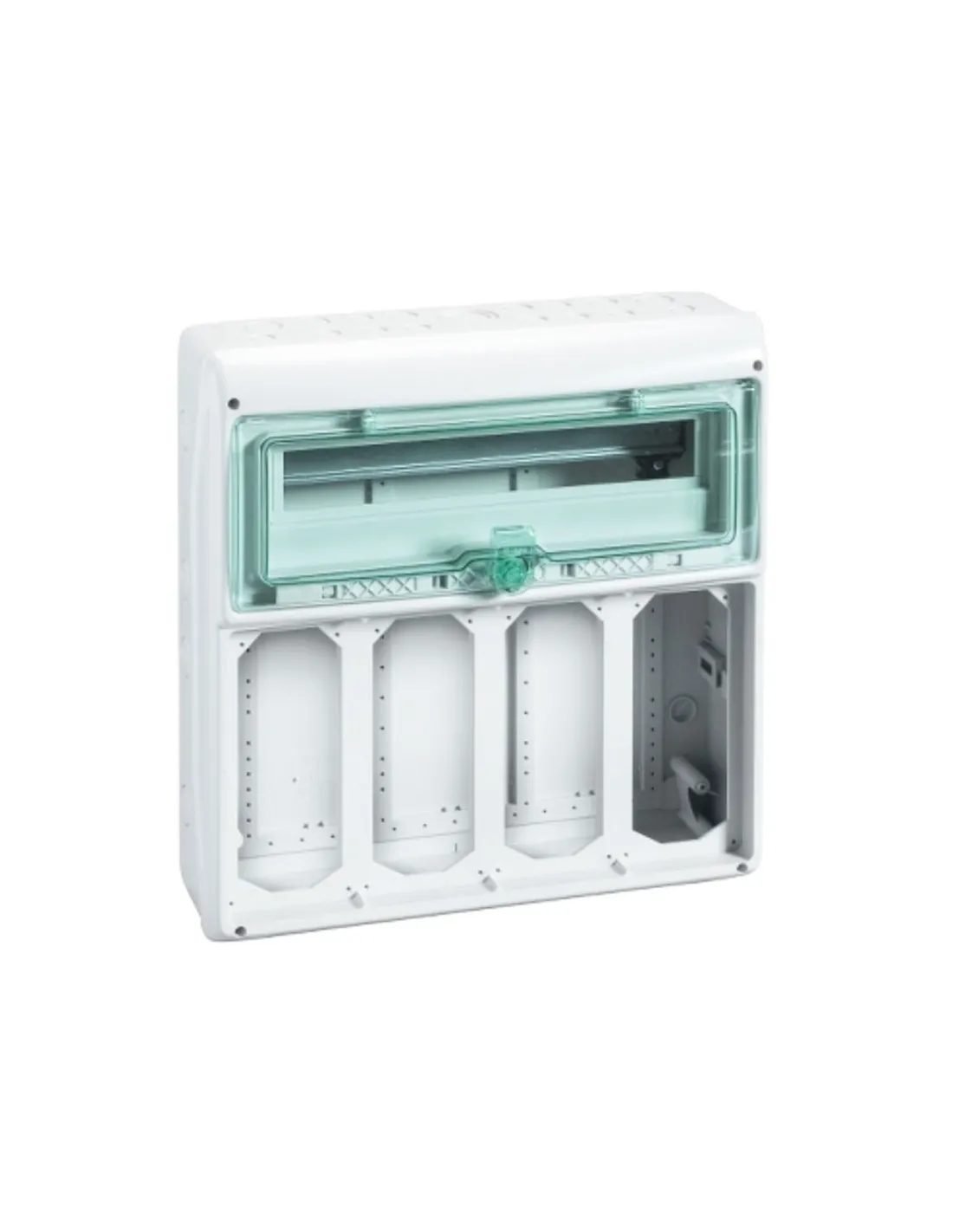 Industrial Schneider panel 18 modules 4 interlocked sockets 10373 ...