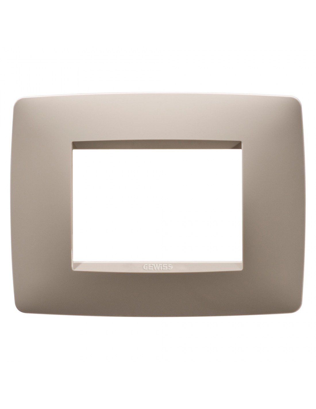 Gewiss GW16103TC Chorus - placca 3 moduli canapa | Elettroclick