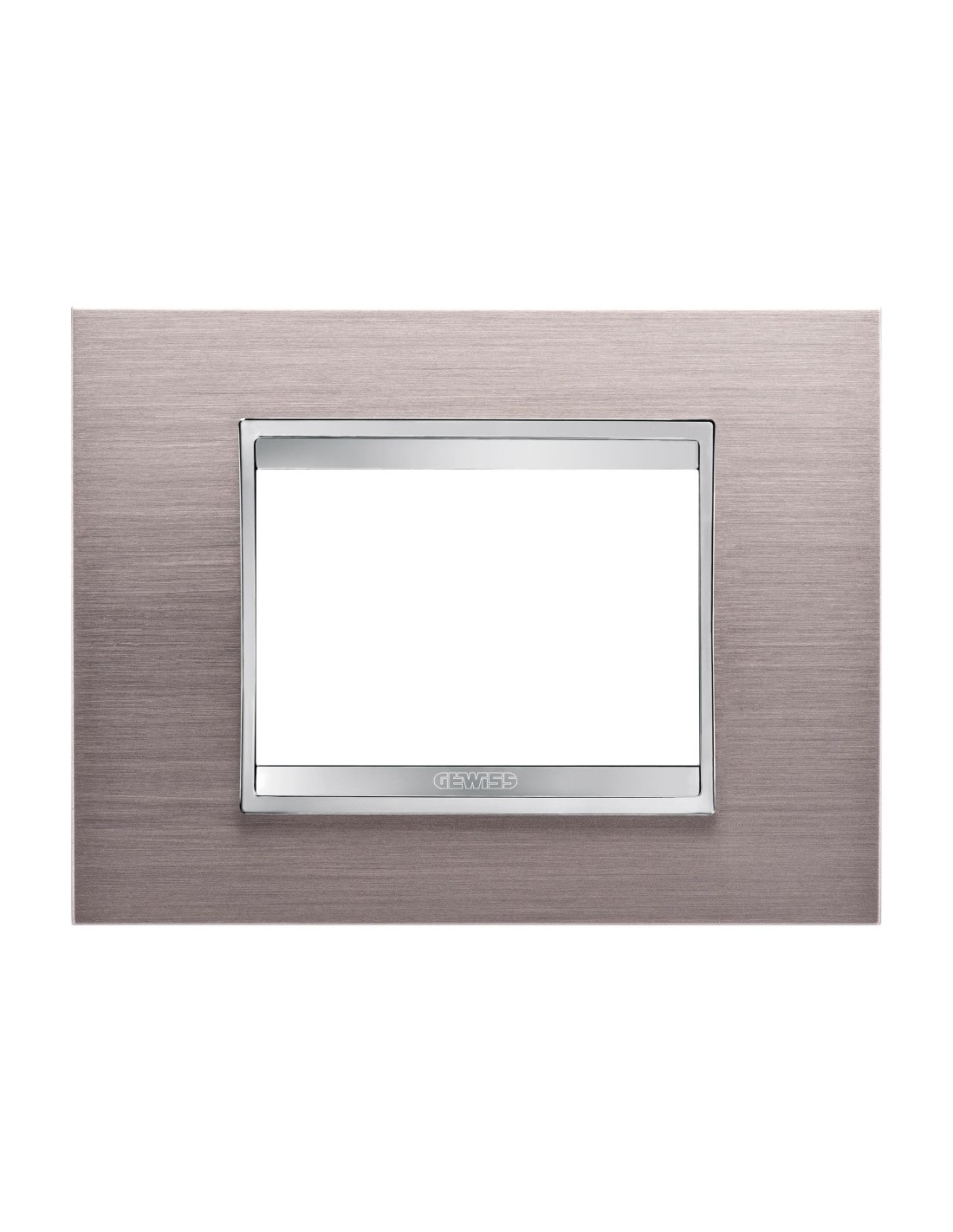 Gewiss GW16203MS Chorus - placca 3 moduli alluminio spazzolato ...