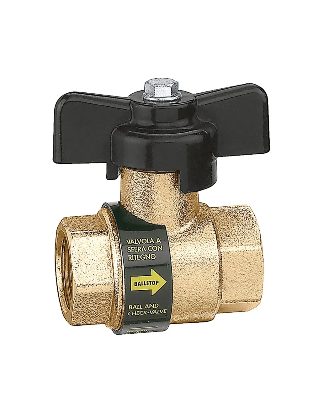 BALLSTOP Ball valve with built-in check valve female - female ...
