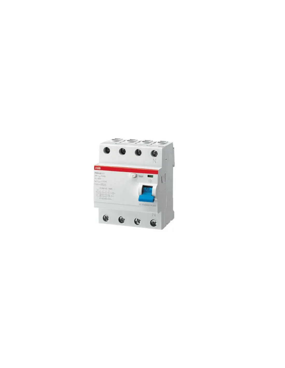 Pure differential switch type A In 40A Idn 30mA 4P ABB F427835 ...