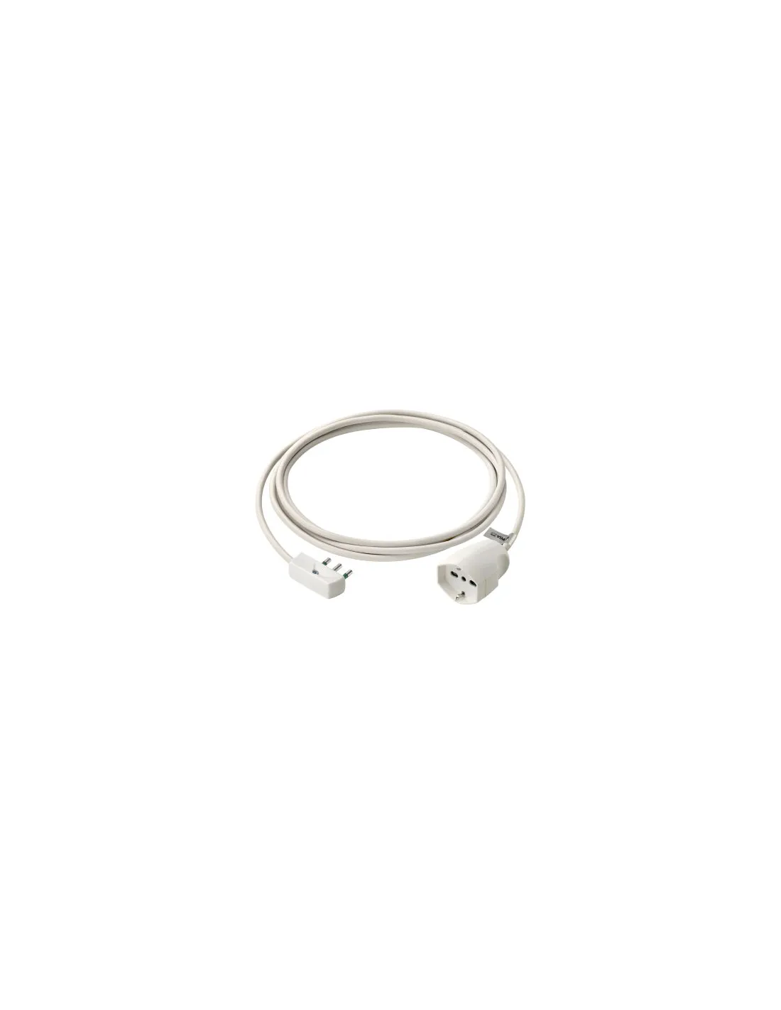 16A 3m White Linear Electric Extension Cord with 16A Flat Plug and 16A ...