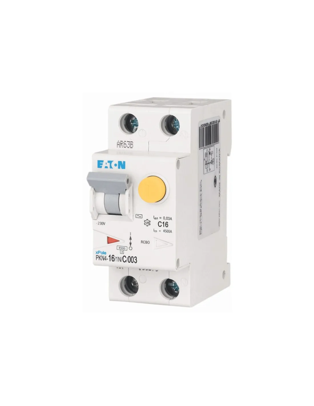 Eaton 16A 1P+N 30MA Type AC 4,5K Differential Circuit Breaker ...