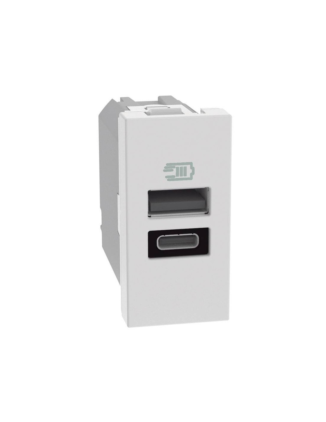 Chargeur USB Bticino MatixGO 15W avec 1 port Type A et Type C Blanc ...