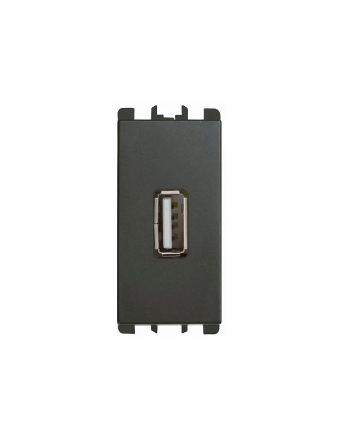 Urmet Simon Nea 5V 2.1A USB socket anthracite color 10330 | Elettroclick