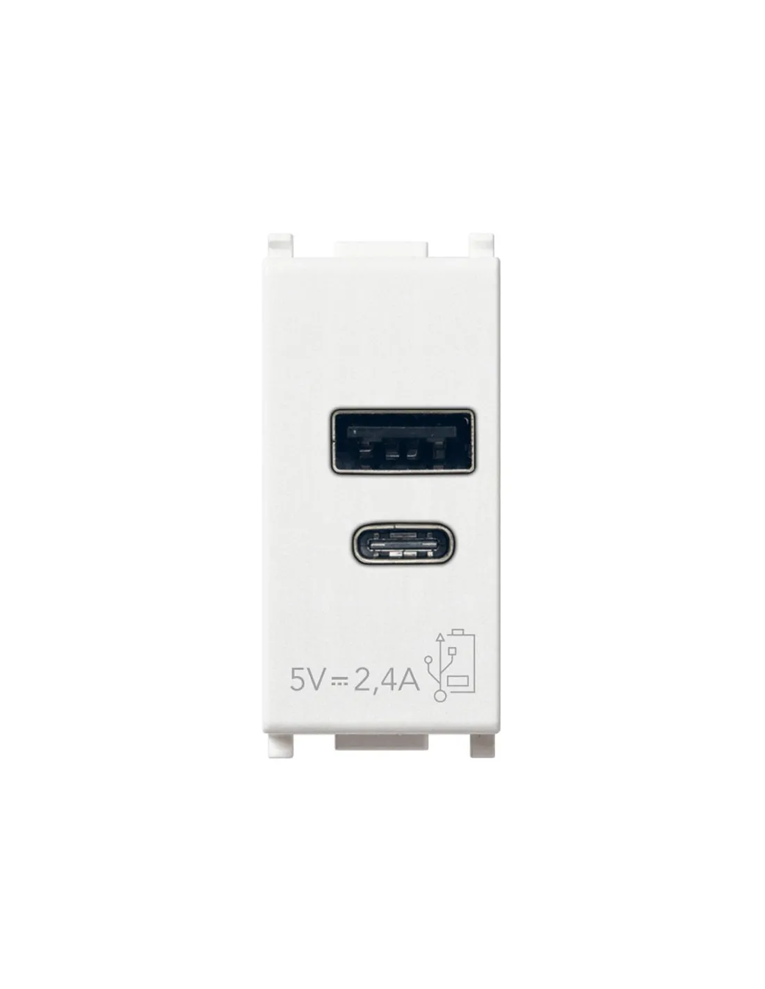 Alimentatore Vimar Plana USB A+C 5V 2,4A 1 Modulo Bianco 14292.AC ...