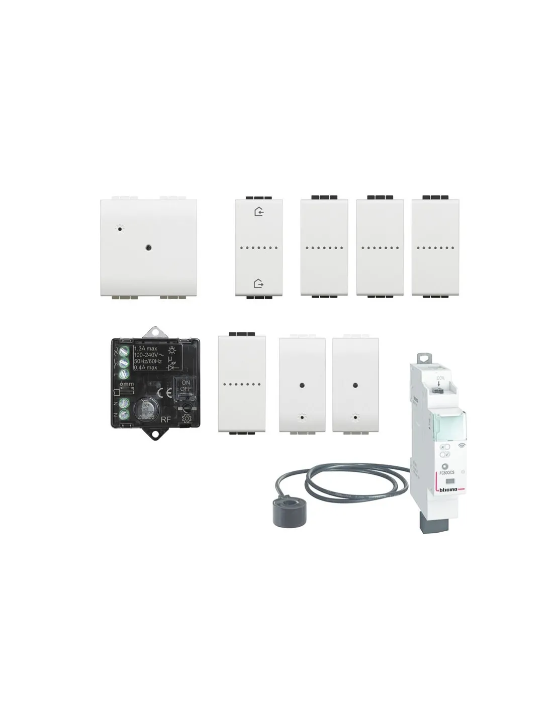 Starter KIT Lights and Energy Bticino LivingLight White N1010KIT ...
